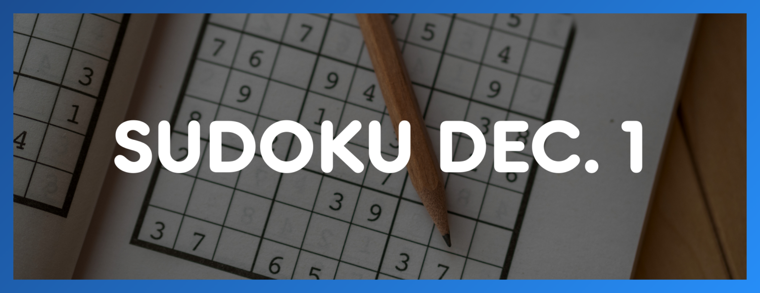 Sodoku: Dec. 1, 2025 - The Rider Newspaper
